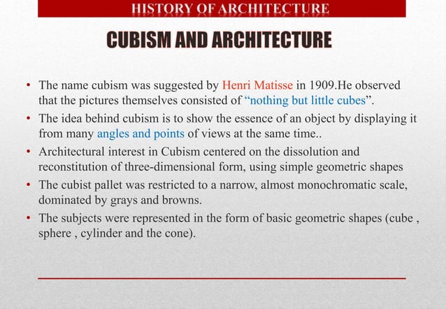 Cubism & le corbusier | PPTX