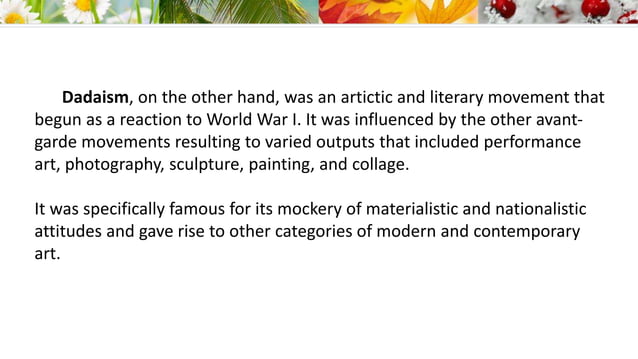 Cubism and dadaism | PPTX