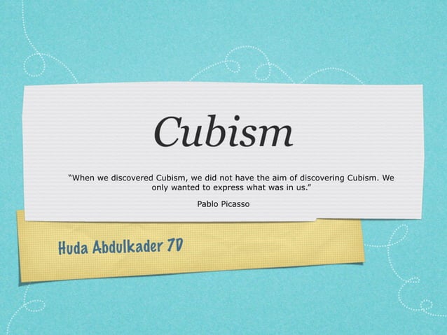 Cubism homework | PDF