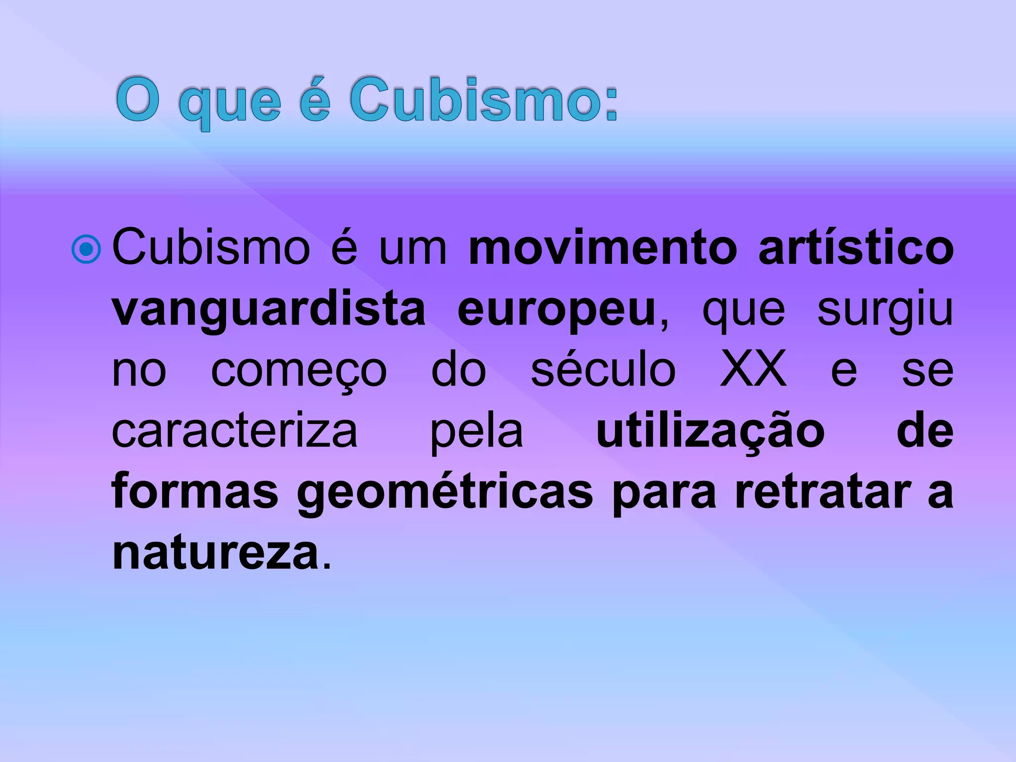 Cubismo | PPTX