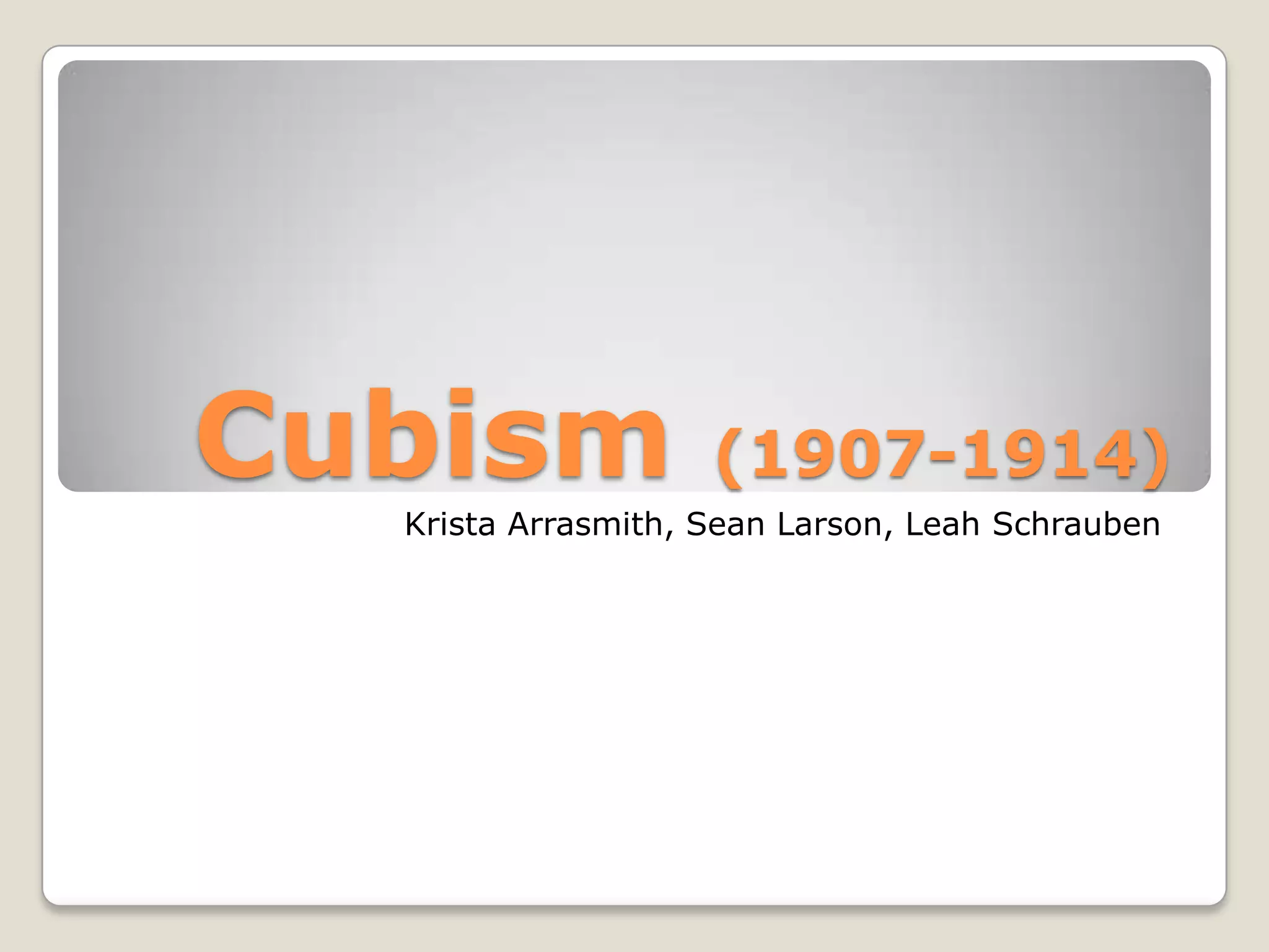 Cubism powerpoint | PPTX