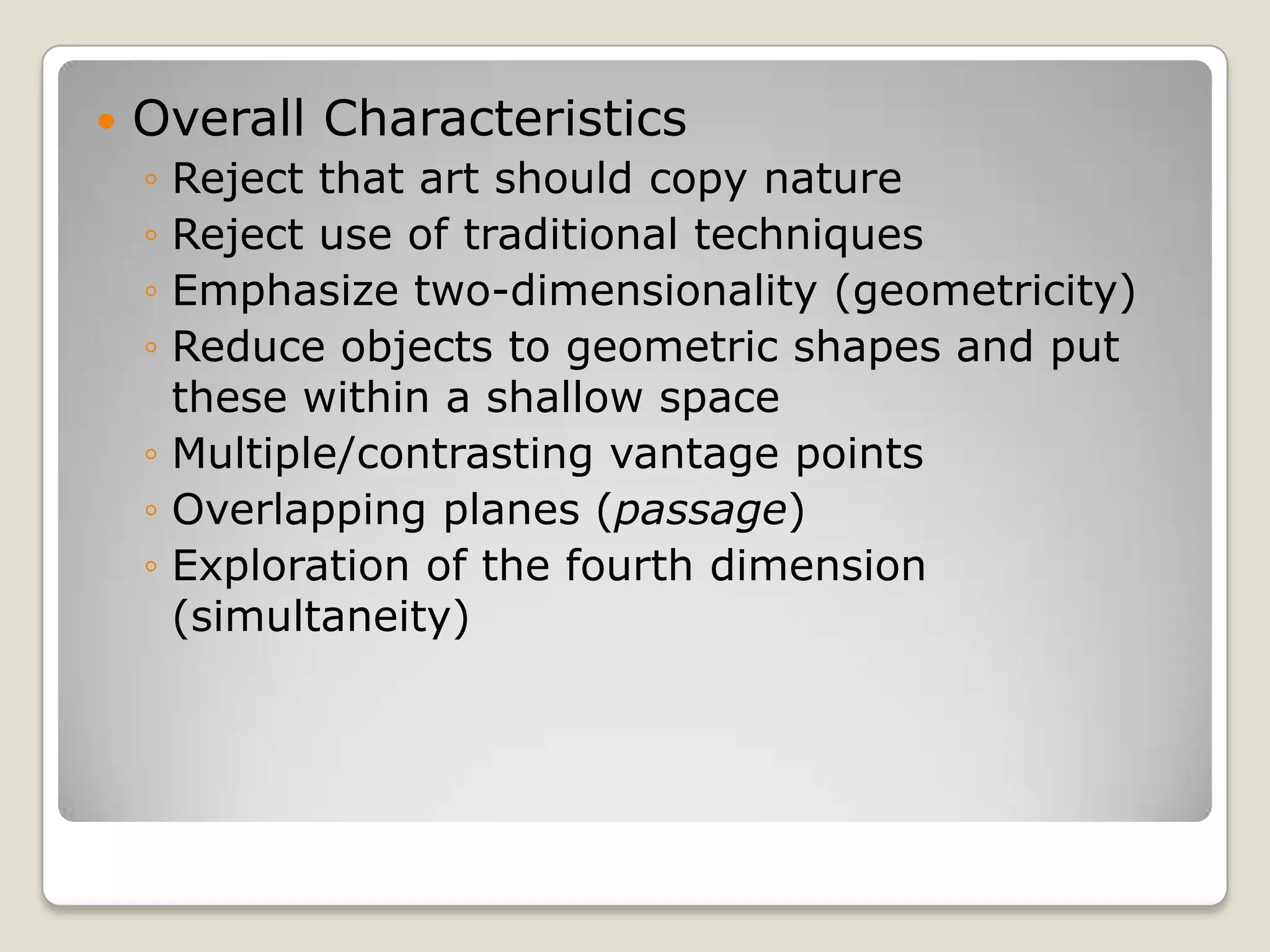 Cubism powerpoint | PPTX