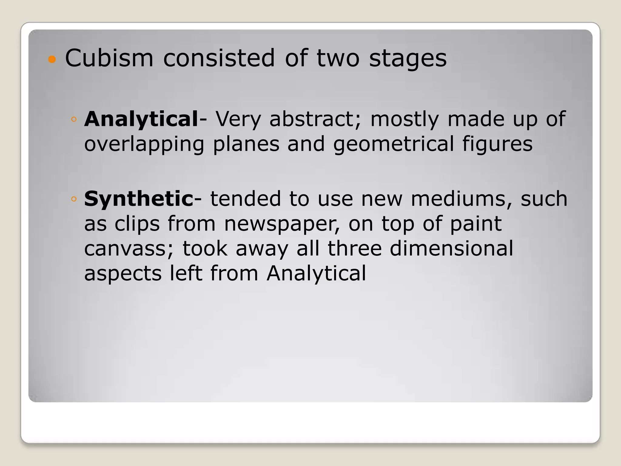 Cubism powerpoint | PPTX
