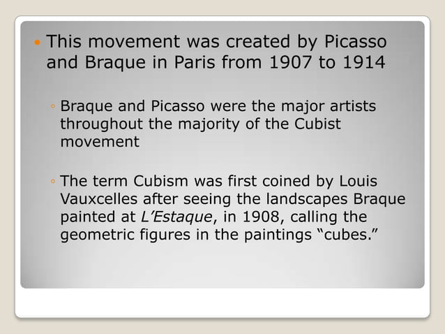 Cubism powerpoint | PPTX