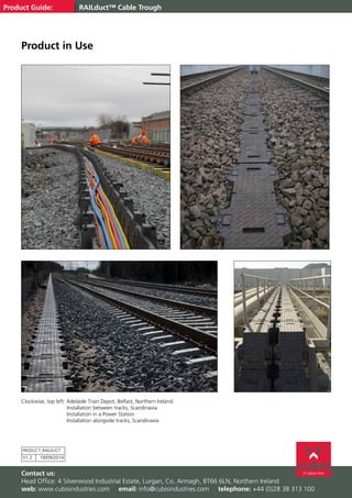 CUBIS RAILduct Cable Trough - Rail Cable Protection (Power, Signal, Telecoms) | PDF