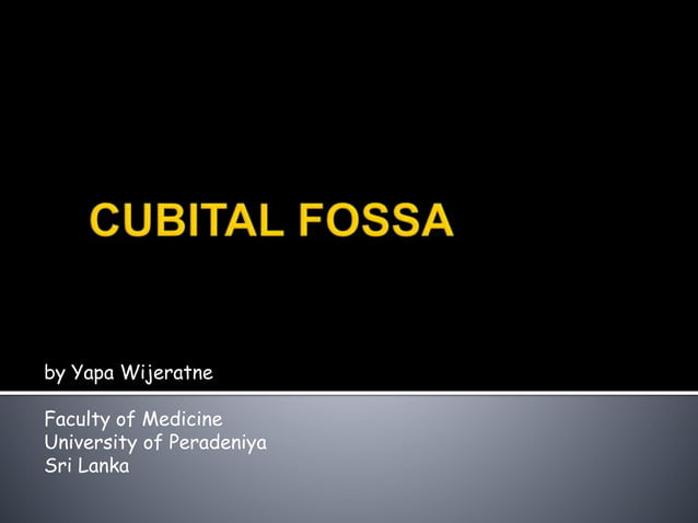 Anatomy of Cubital fossa | PPTX