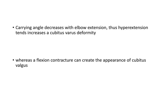 Cubitus valgus varus | PPTX | Death, Injury, or Military Conflict ...