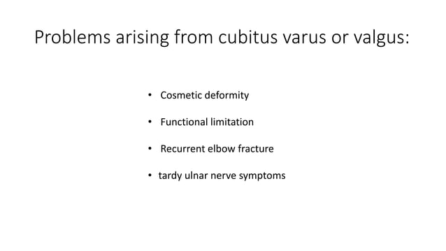 Cubitus valgus varus | PPTX | Death, Injury, or Military Conflict ...
