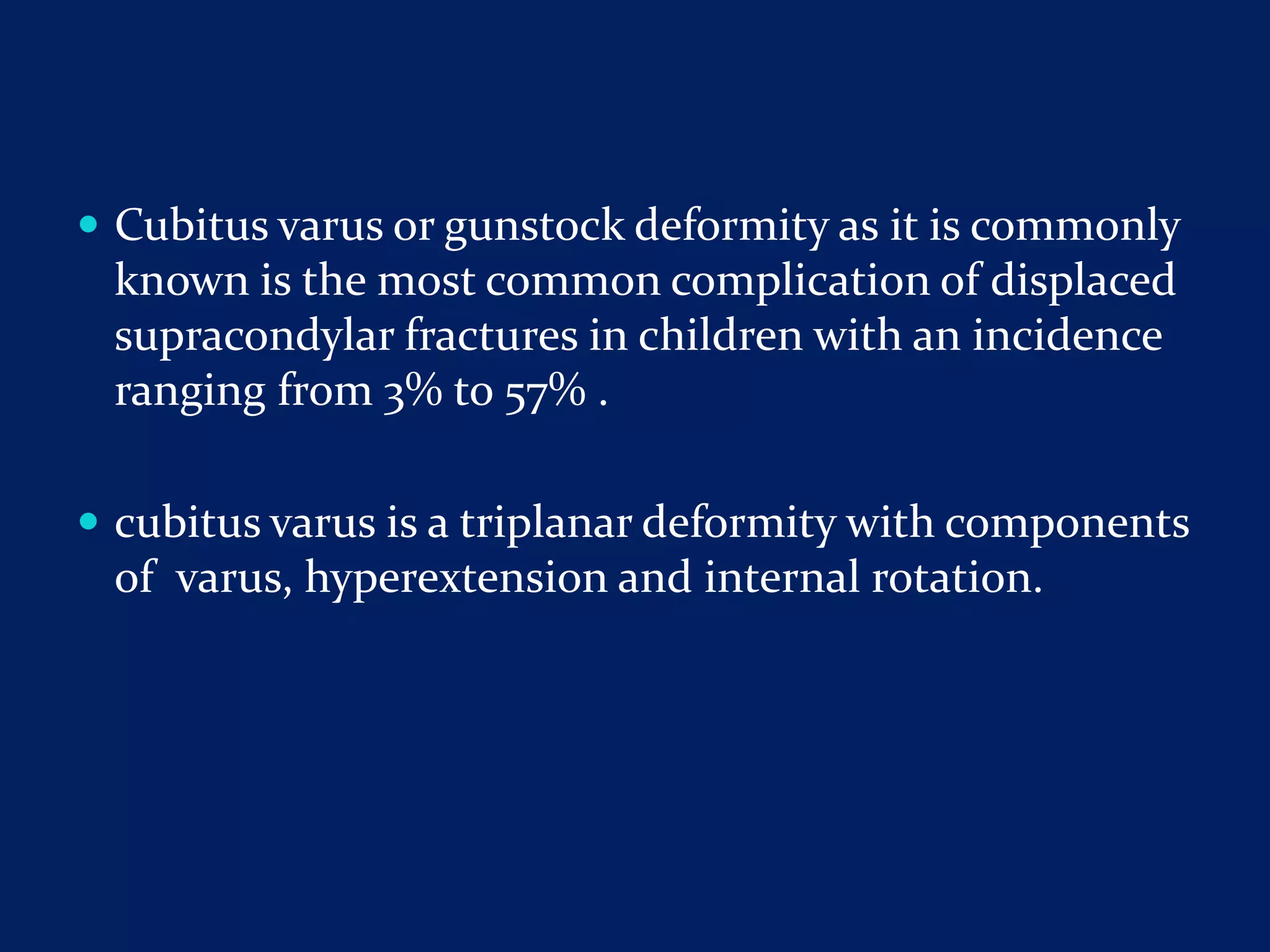 Cubitus varus deformity | PPTX