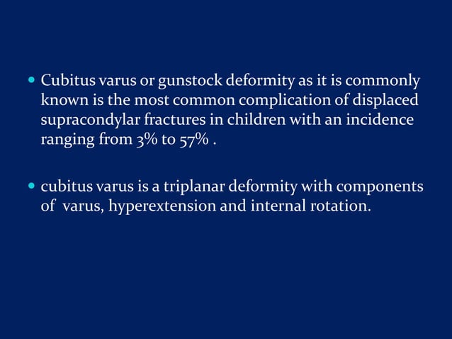 Cubitus varus deformity | PPTX