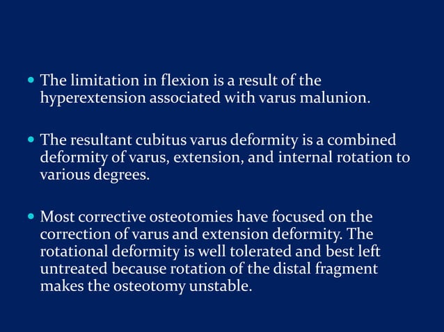 Cubitus varus deformity | PPTX