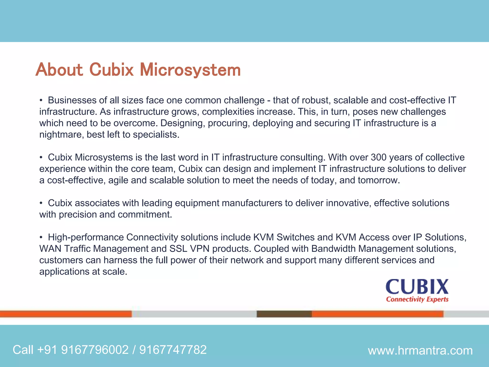 Cubix micro system case study | PPT