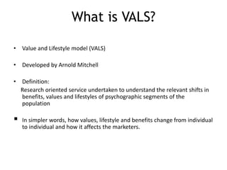 VALS (Mobile Phones) | PPT