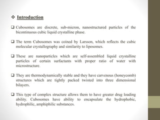 Cubosomes | PPTX