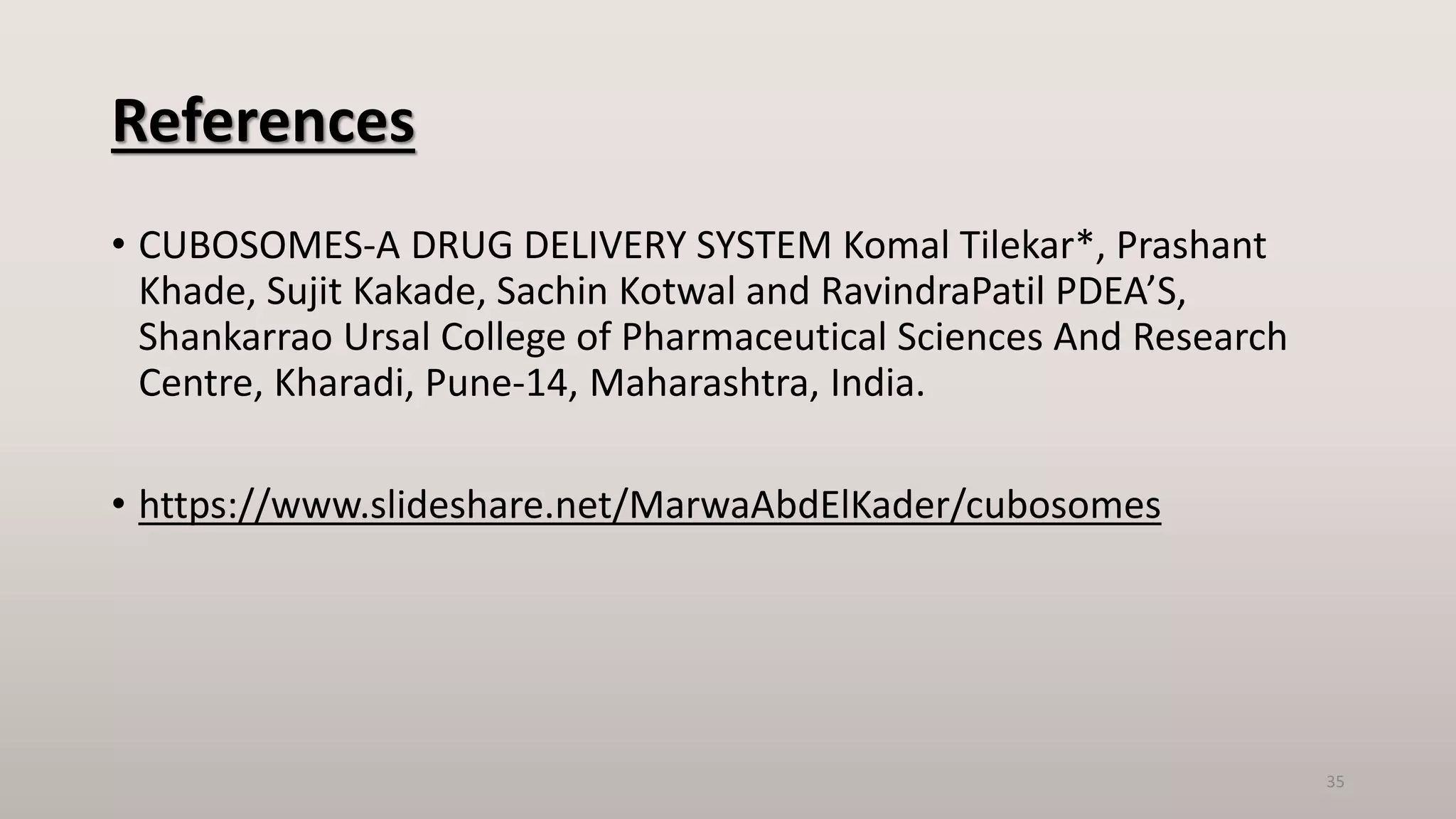 Cubosomes a drug delivery system by Shree | PDF