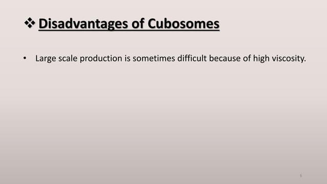 Cubosomes a drug delivery system by Shree | PDF | Chemistry | Science