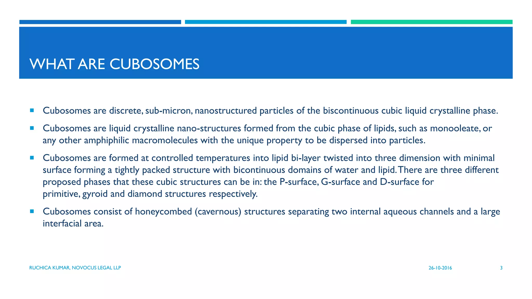Cubosomes - Technology Landscape Overview | PDF