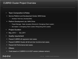 CUBRID Cluster Introduction | PPT