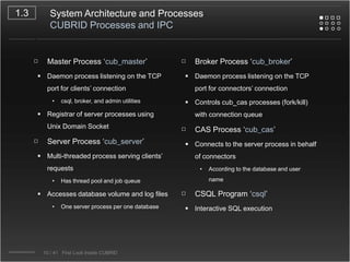 CUBRID Inside - Architecture, Source & Management Components | PPTX