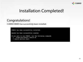 Installing CUBRID on Linux | PPT