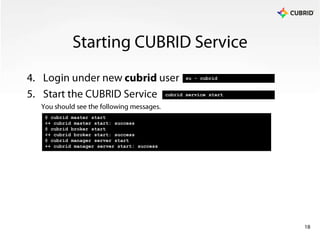 Installing CUBRID on Linux | PPT