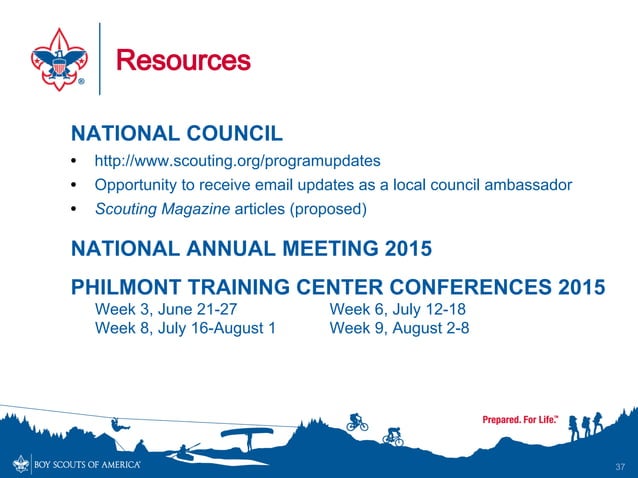 Cub Scout Program Changes - 2015 | PDF