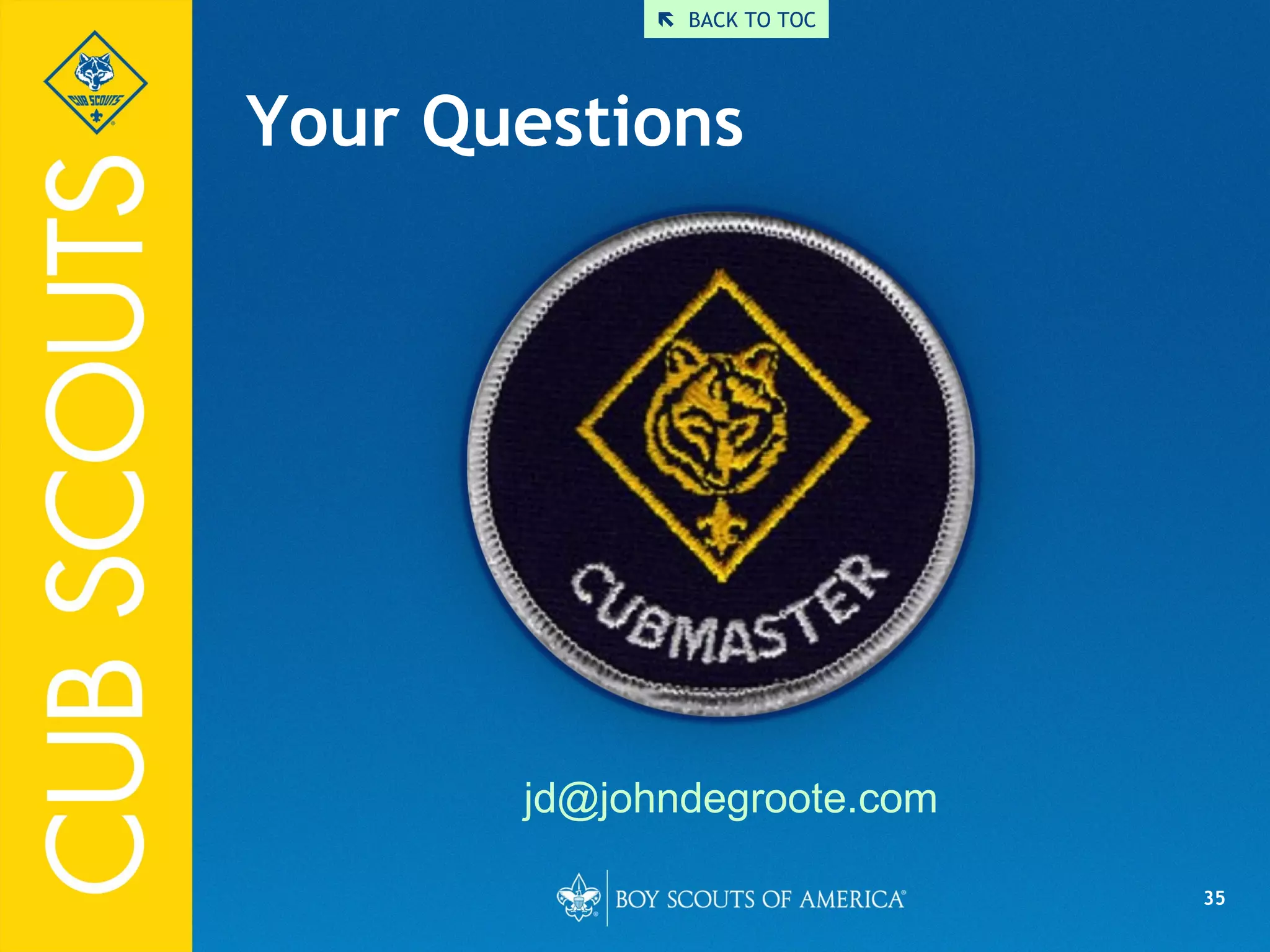 Cubmaster's Toolbox | PPT