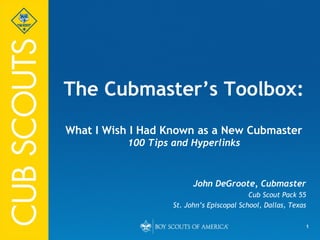 Cubmaster's Toolbox | PPT