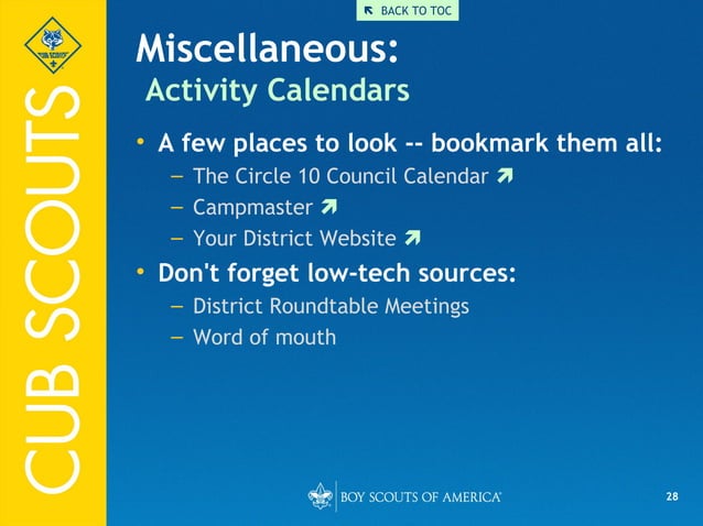 Cubmaster's Toolbox | PPT