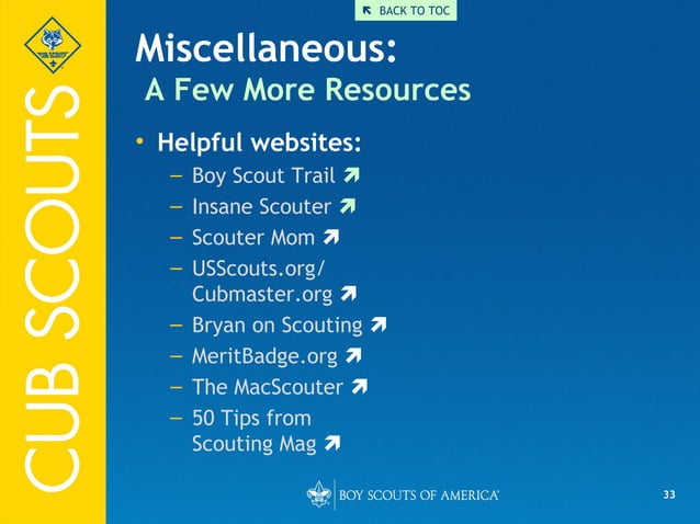 Cubmaster's Toolbox | PPT