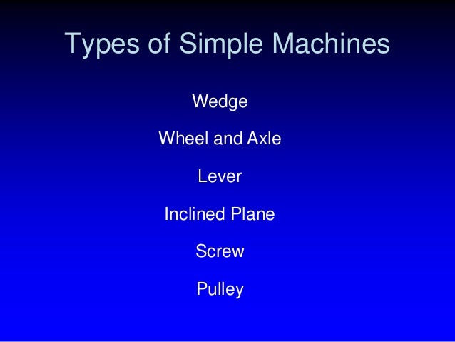 Types Of Screws Simple Machines Simple Machines Task Cards: Lever,