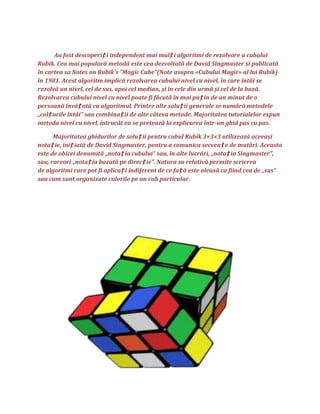 Cubul rubik | DOCX