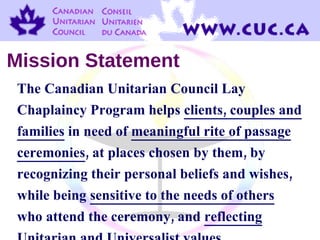 CUC Lay Chaplaincy Introduction | PPT