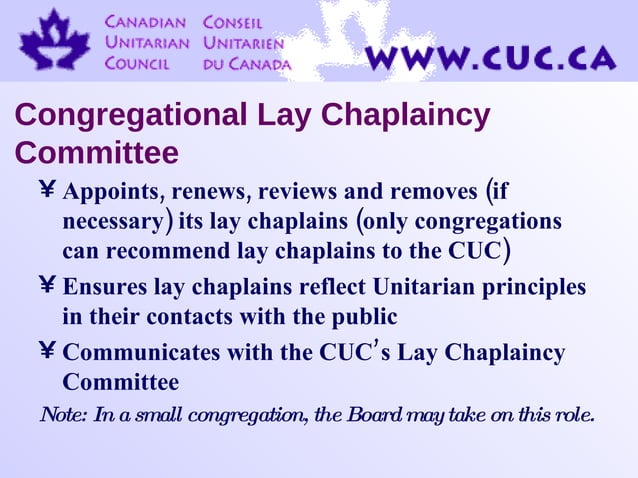 CUC Lay Chaplaincy Introduction | PPT