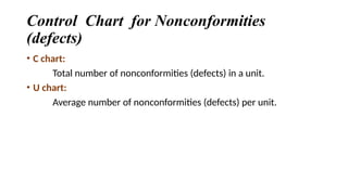 C and U Control Chart for Nonconformities | PPTX