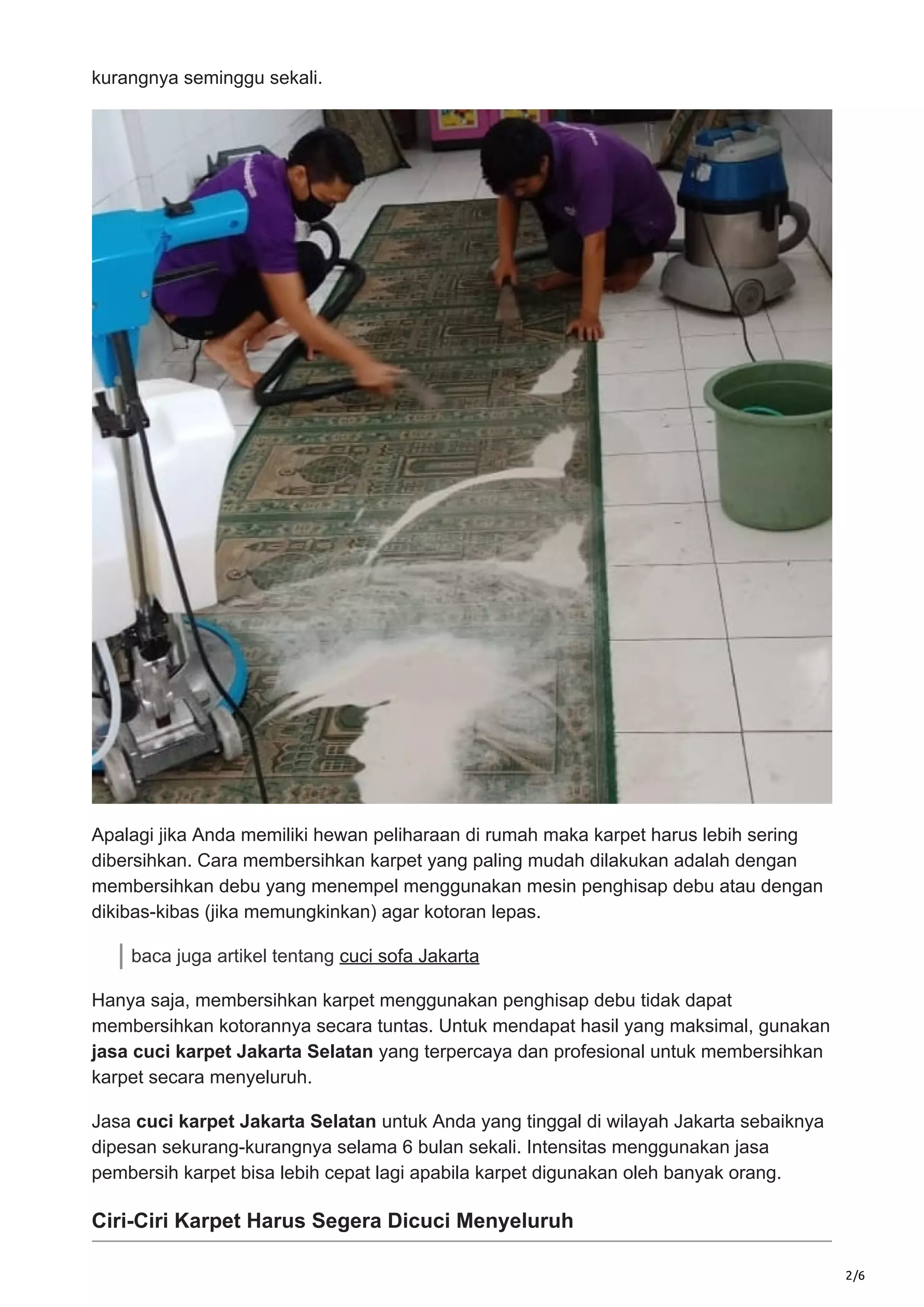 Cuci karpet jakarta | PDF