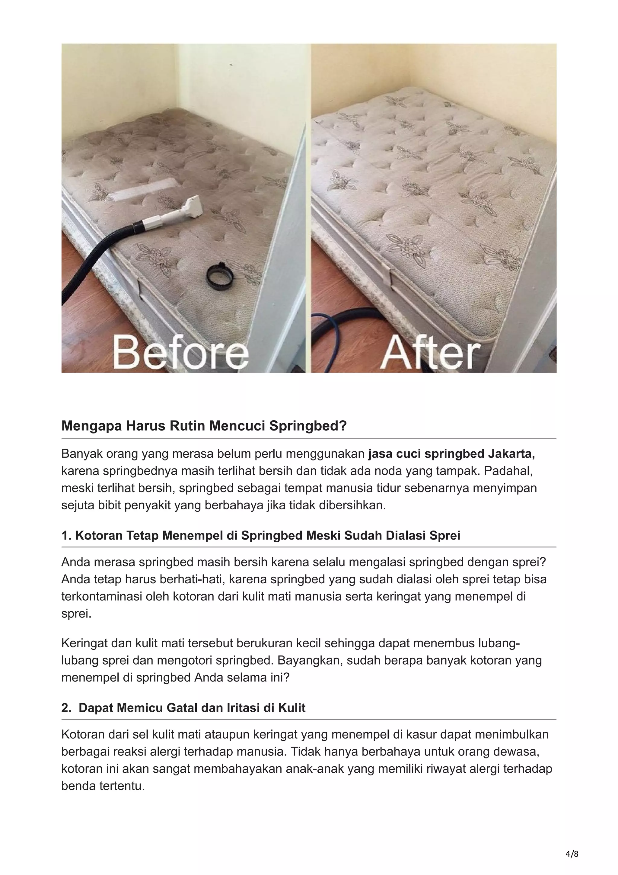 Cuci springbed jakarta | PDF