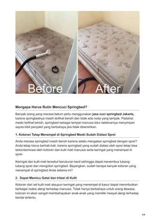 Cuci springbed jakarta | PDF