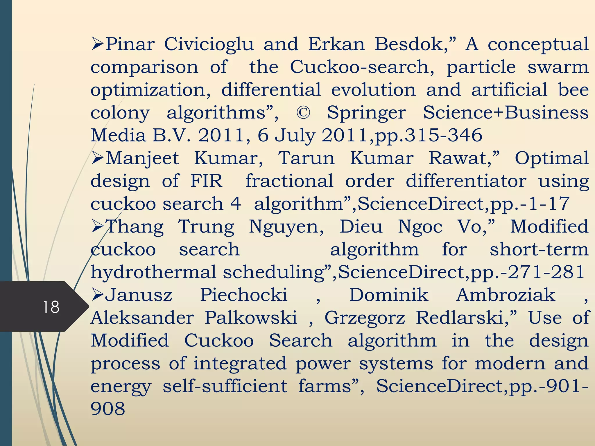 Cuckoo Optimization ppt | PPTX