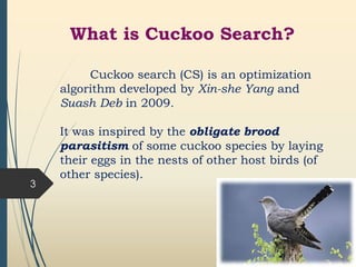 Cuckoo Optimization ppt | PPTX