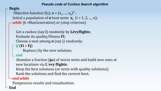 Cuckoo Search & Firefly Algorithms | PPTX