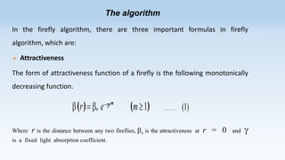 Cuckoo Search & Firefly Algorithms | PPTX