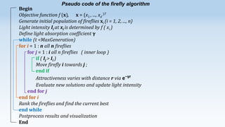 Cuckoo Search & Firefly Algorithms | PPTX