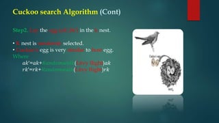 Cuckoo Search Algorithm (CSA) (Swarm Intelligence) | PPTX