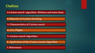 Cuckoo Search Algorithm (CSA) (Swarm Intelligence) | PPTX | Birdwatching | Hobbies & Interests