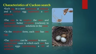 Cuckoo Search Algorithm (CSA) (Swarm Intelligence) | PPTX