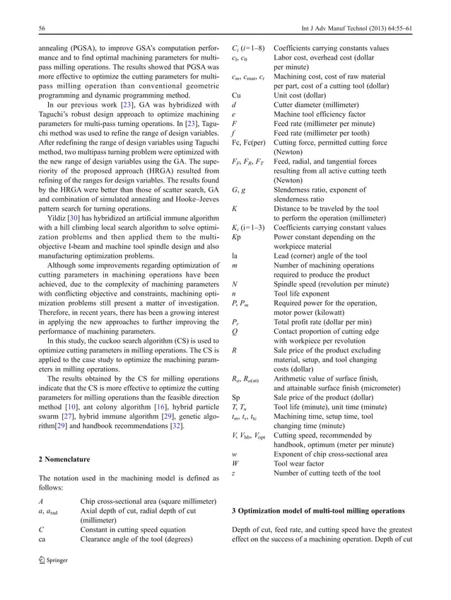 Cuckoosearchalgorithmfortheselectionofoptimalmachiningparametersinmillingoperations Pdf