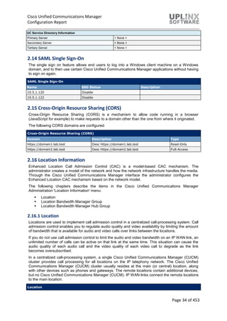 Cucm configuration and setep guide for a site | PDF