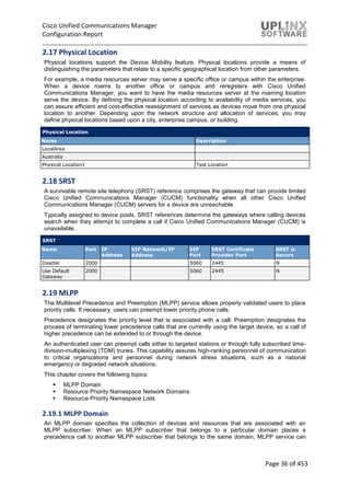 Cucm configuration and setep guide for a site | PDF