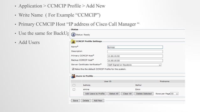 Cucm and im&presence server integration | PPTX
